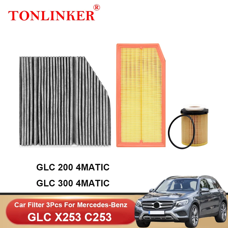 TONLINKER-Cabin-Air-Filter-Oil-Filter-For-Mercedes-Benz-GLC-X253-C253 ...