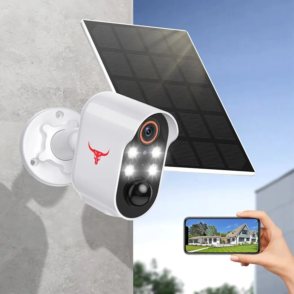 Solar Camera Outdoor 1080P Waterproof Wifi Video PIR Motion Detection ...