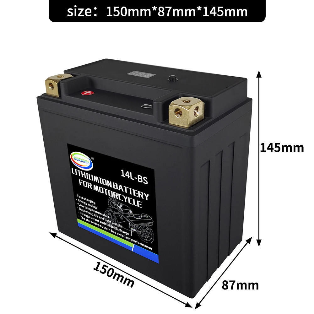 14L BS Motorcycle Battery 12V LiFePO4 Lithium Phosphate ion 480CCA 14AH ...