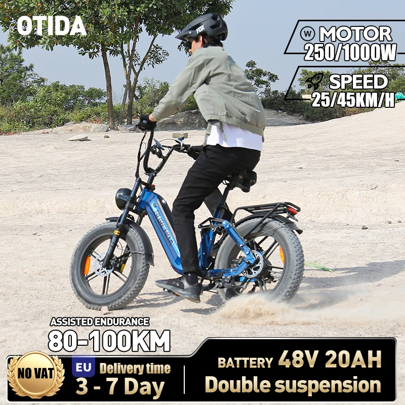 BURCHDA NEW AZ20 1000W45KM/H 20 Inch Electric Bicycle 48V20AH Lithium ...