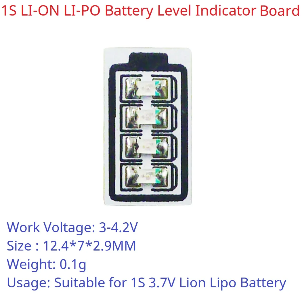 Mini 3.7V 4.2V 1-Cell LI-ON LI-PO Battery Power Voltage Indicator LED P ...