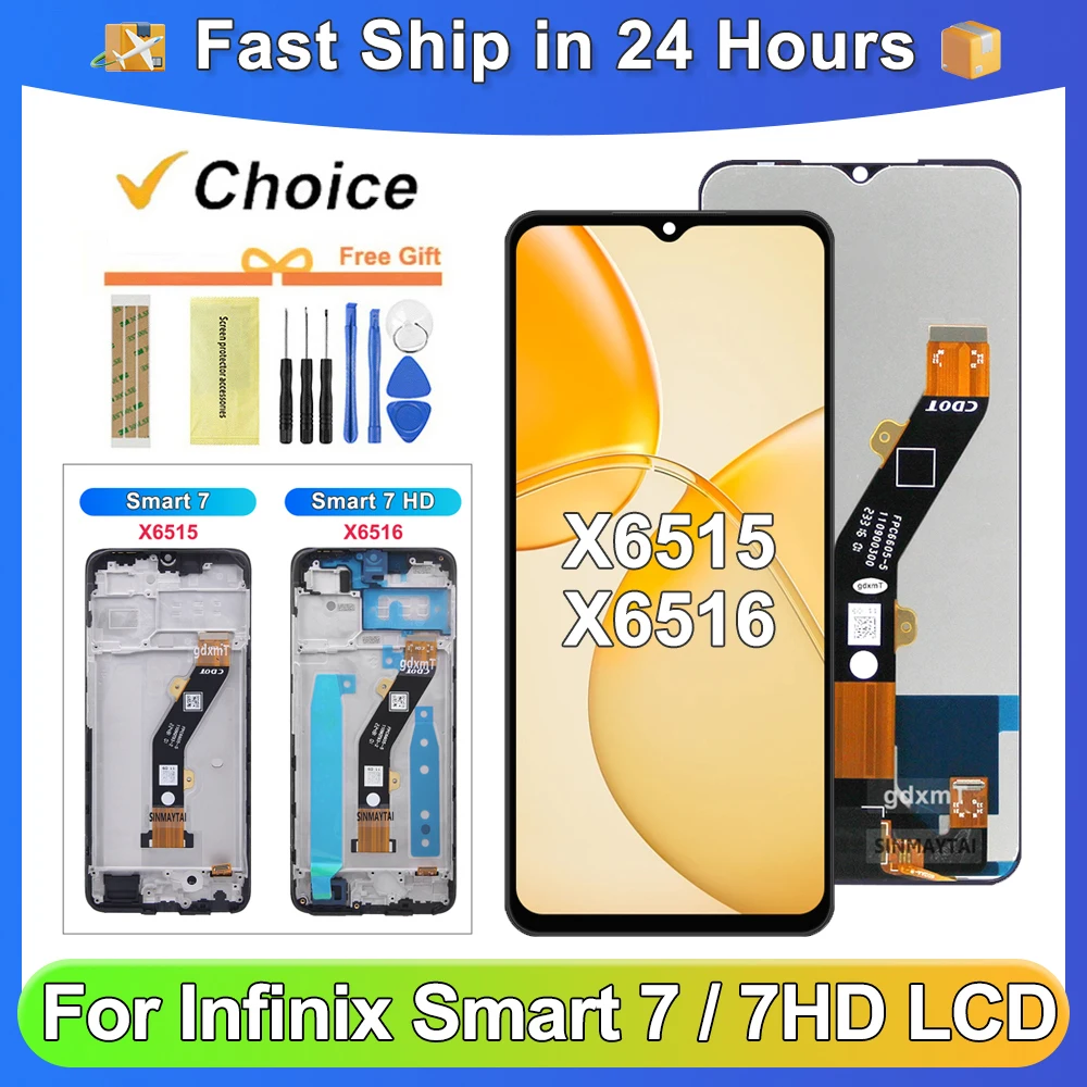 For Infinix Smart 7 For Smart 7 HD 6.6''X6515 X6516 LCD Display Touch ...