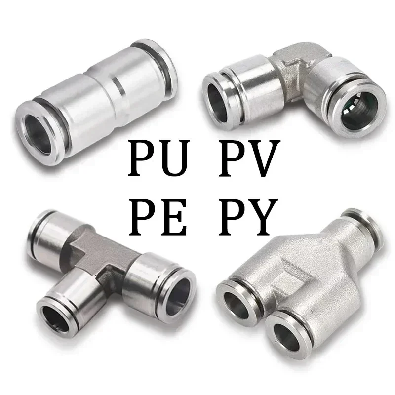 304-Stainless-Steel-Pneumatic-Air-Hose-Fittings-High-Quality-Metal ...