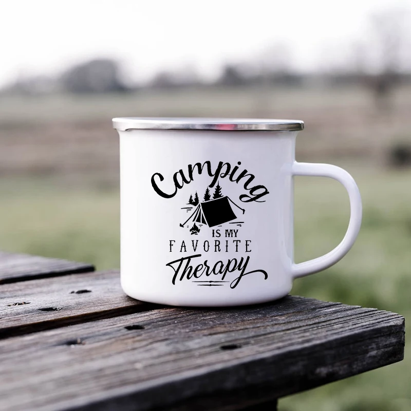 Camping-Mug-Happy-Campers-Campfire-Enamel-Camping-Cups-Outdoor ...