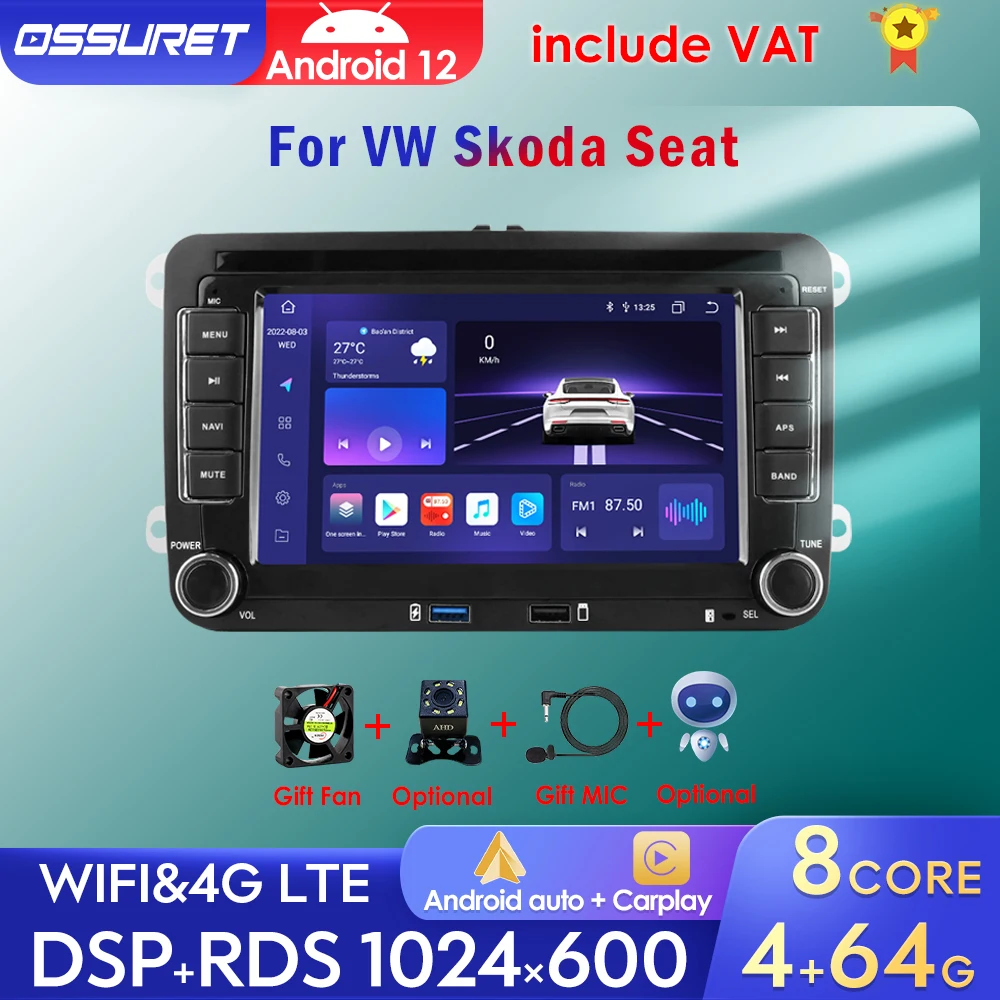 4G 64G Android Car Radio Multimedia Player For VW Amarok Golf 56 Wagon ...