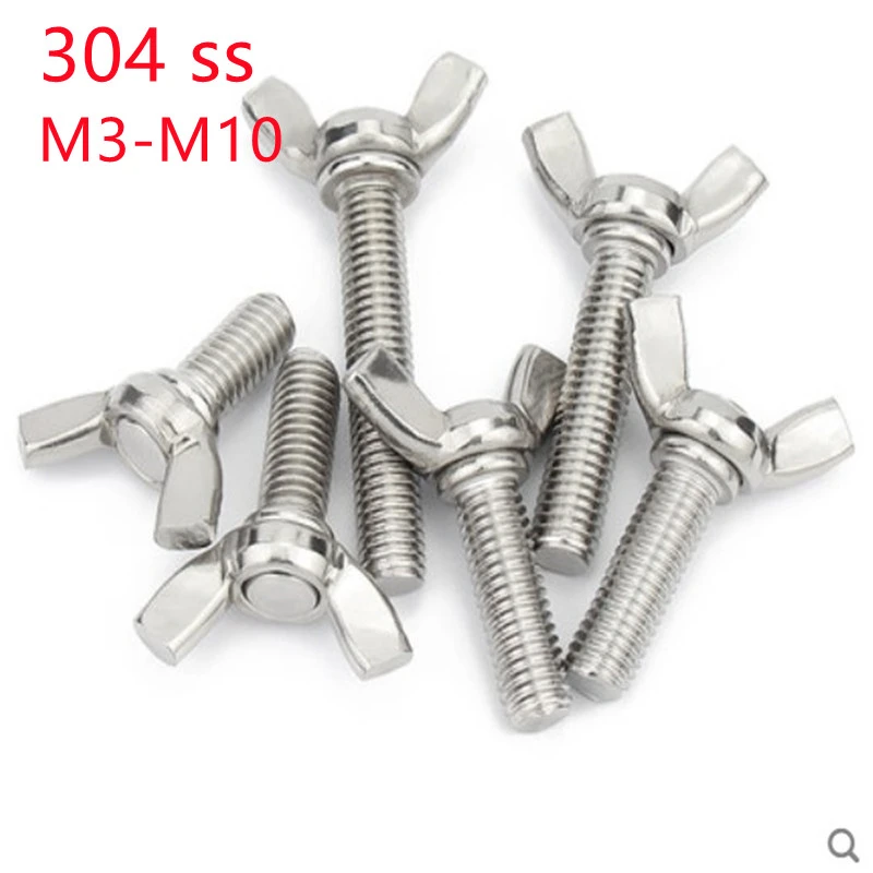 2 10PCS M3 M4 M5 M6 M8 M10 Butterfly Bolt Wing Bolt Set Wing Nuts Claw ...
