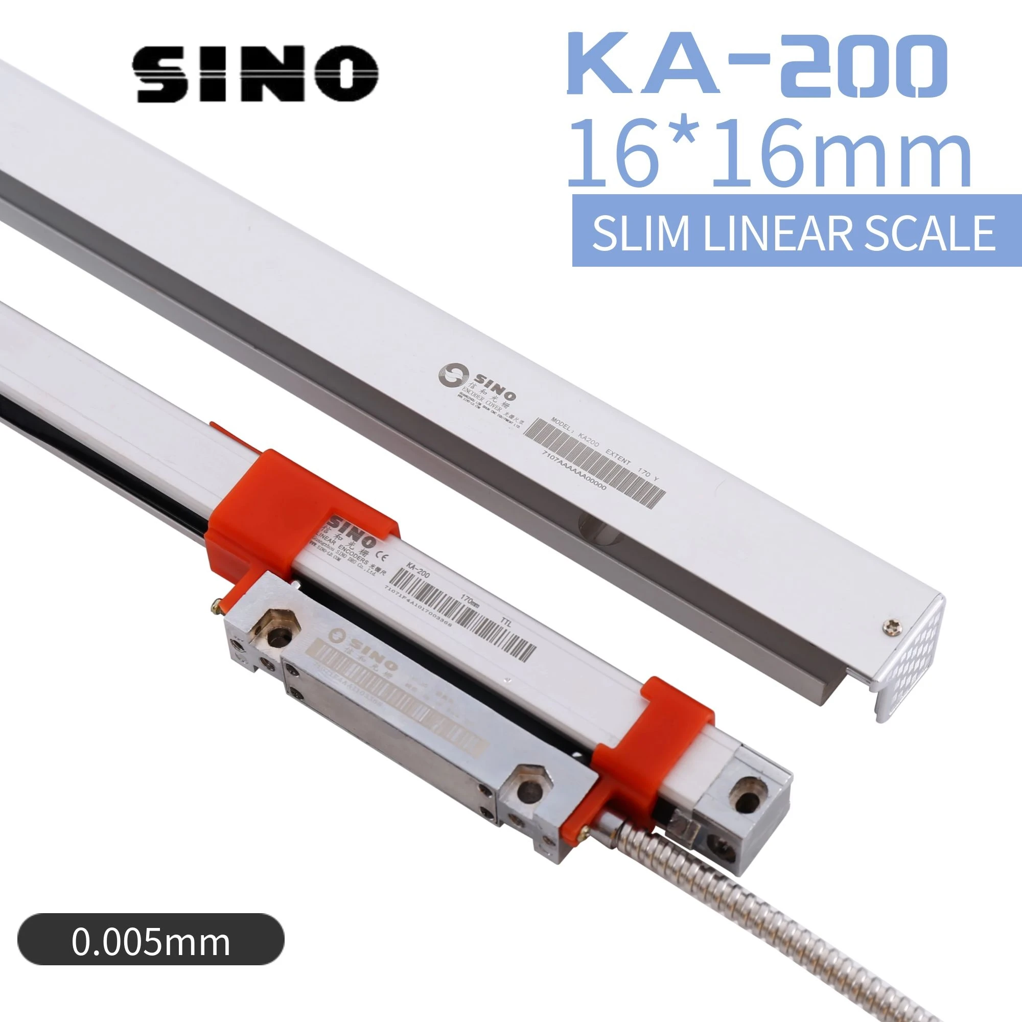 Sino Ka-200 16*16mm Slim Dro Linear Scale Ka200 120 130 140 150 160 170 ...