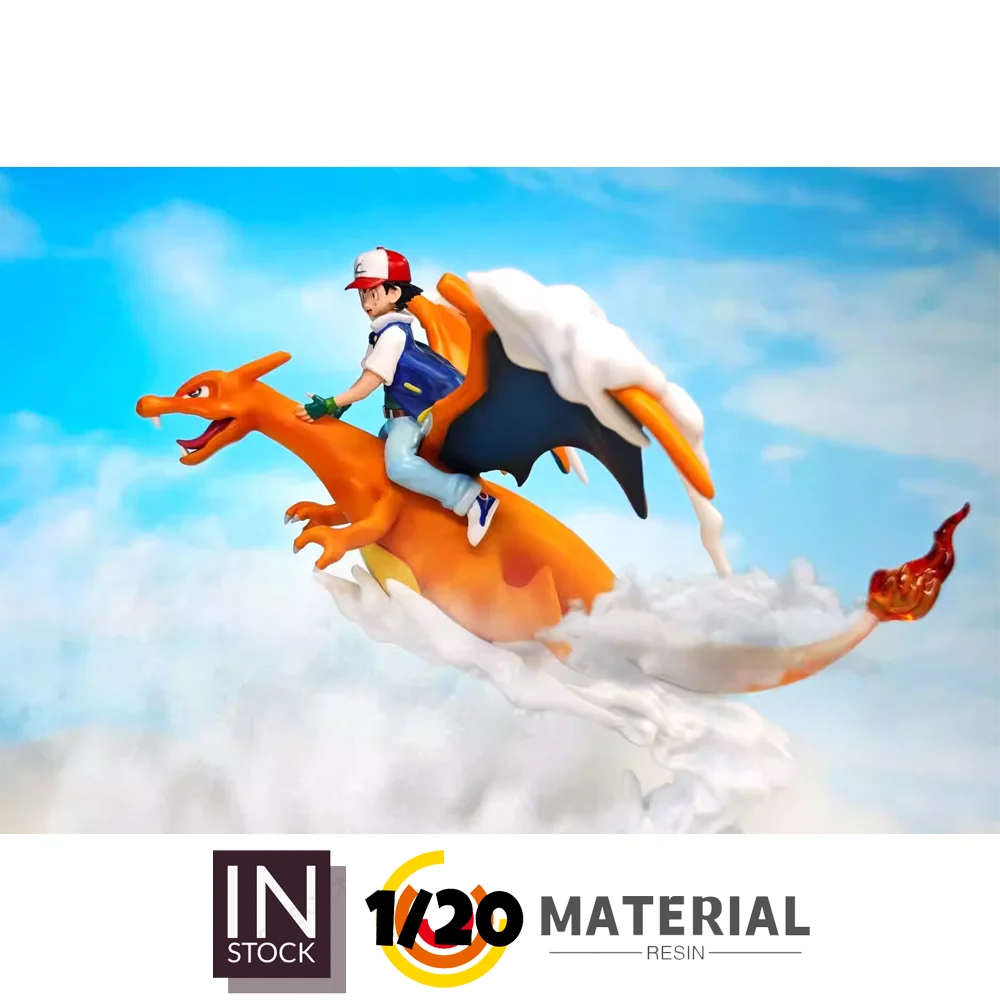 XO-Sentado-Ash-Ketchum-Resina-Figura-Charizard-e-Base-Nuvem-1-20-Em ...