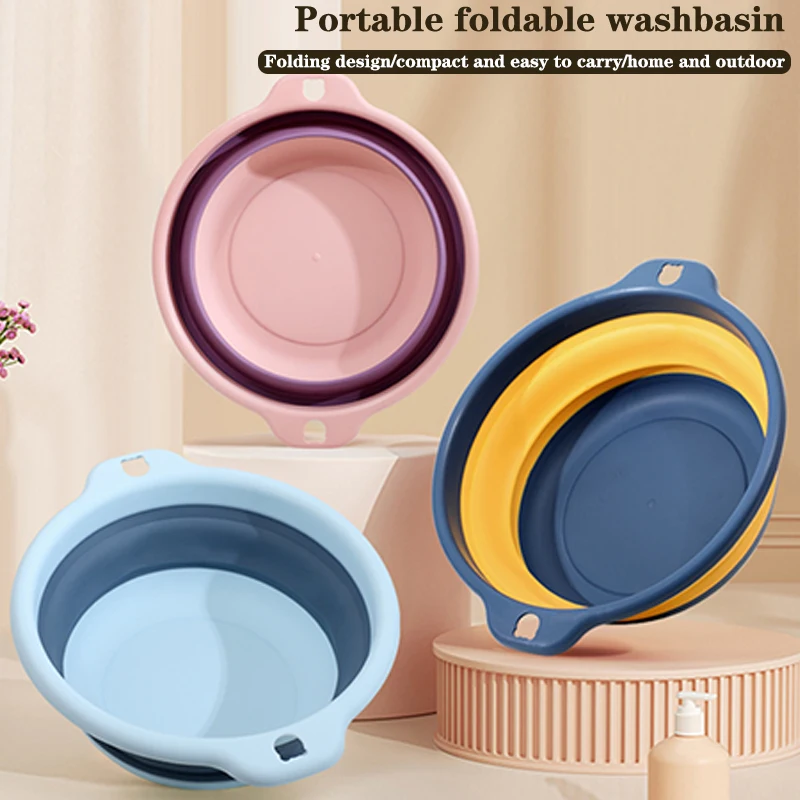 Portable-Foldable-Laundry-Basin-Plastic-Travel-Folding-Wash-Basin-Safe ...