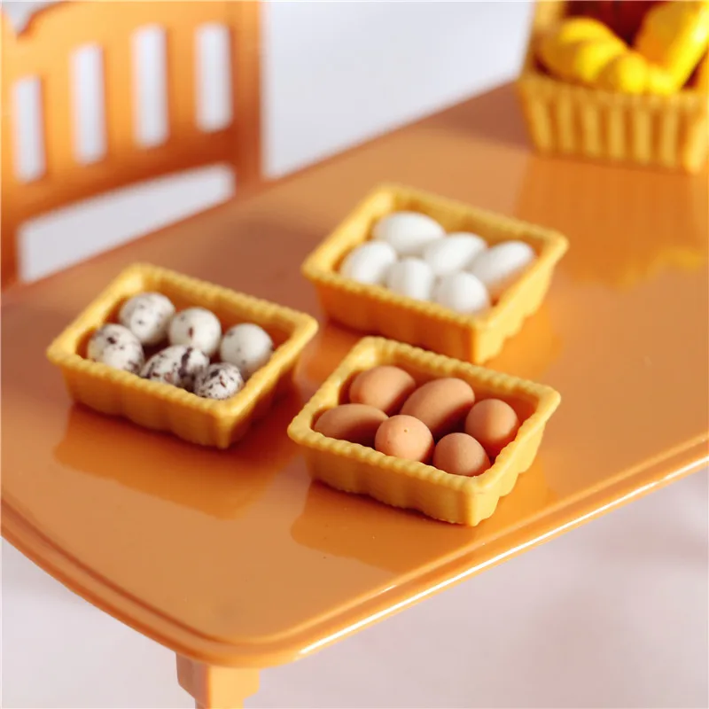 Mini-Egg-with-Tray-Miniature-Food-Scene-Model-Simulation-Dollhouse-Eggs ...