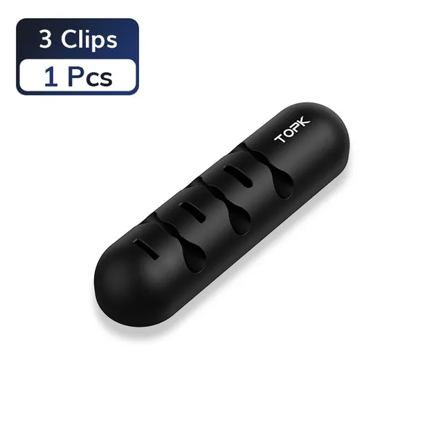 TOPK L35 Cable Organizer Magnetic Plug Box Silicone Cable Winder ...