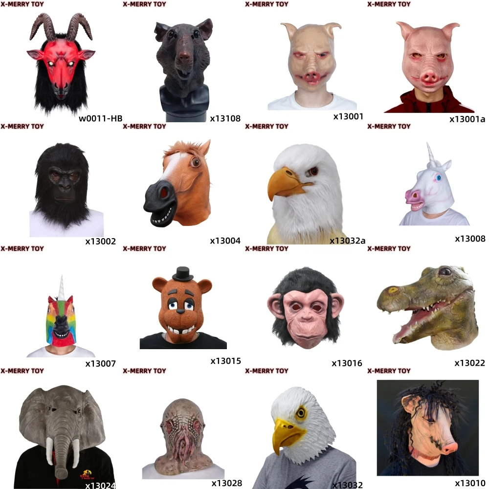 Animal-Head-Mask-Brown-Horse-Masks-Deluxe-Novelty-Halloween-Costume ...