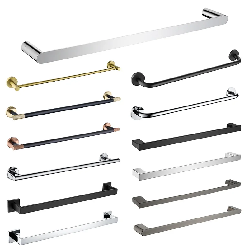 Stainless-Steel-Single-Towel-Bar-Square-Towel-Rack-Holder-Kitchen-Towel ...