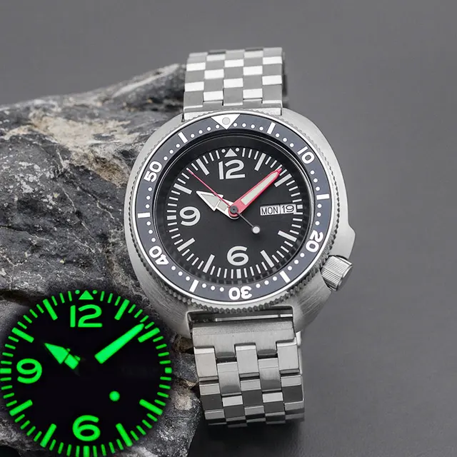 Turtle Abalone Dive Watch Wth Seiko NH35 NH36A Automatic Movement ...