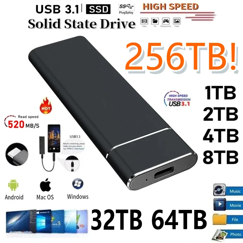 Disco-r-gido-externo-de-estado-s-lido-port-til-SSD-de-alta-velocidade ...