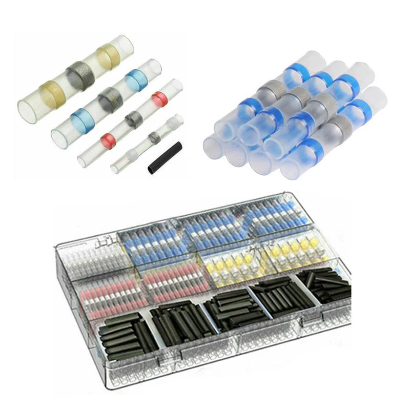 350-500-800-Pcs-Heat-Shrinkable-Mid-contact-Terminal-Waterproof-Solder ...