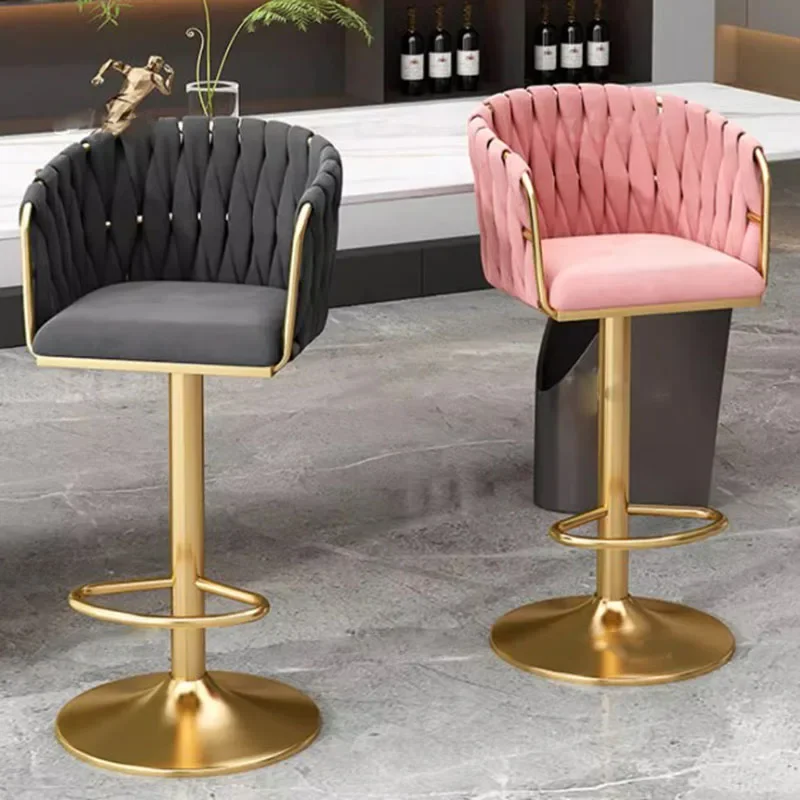 Nordic-Lounge-Bar-Chairs-Modern-Simple-Back-Design-Swivel-Chair-Gold ...