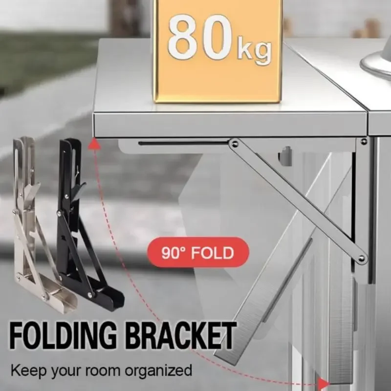 DIY-Wall-Mounted-Folding-Bracket-Folding-Support-Bar-Laminate-Tray ...