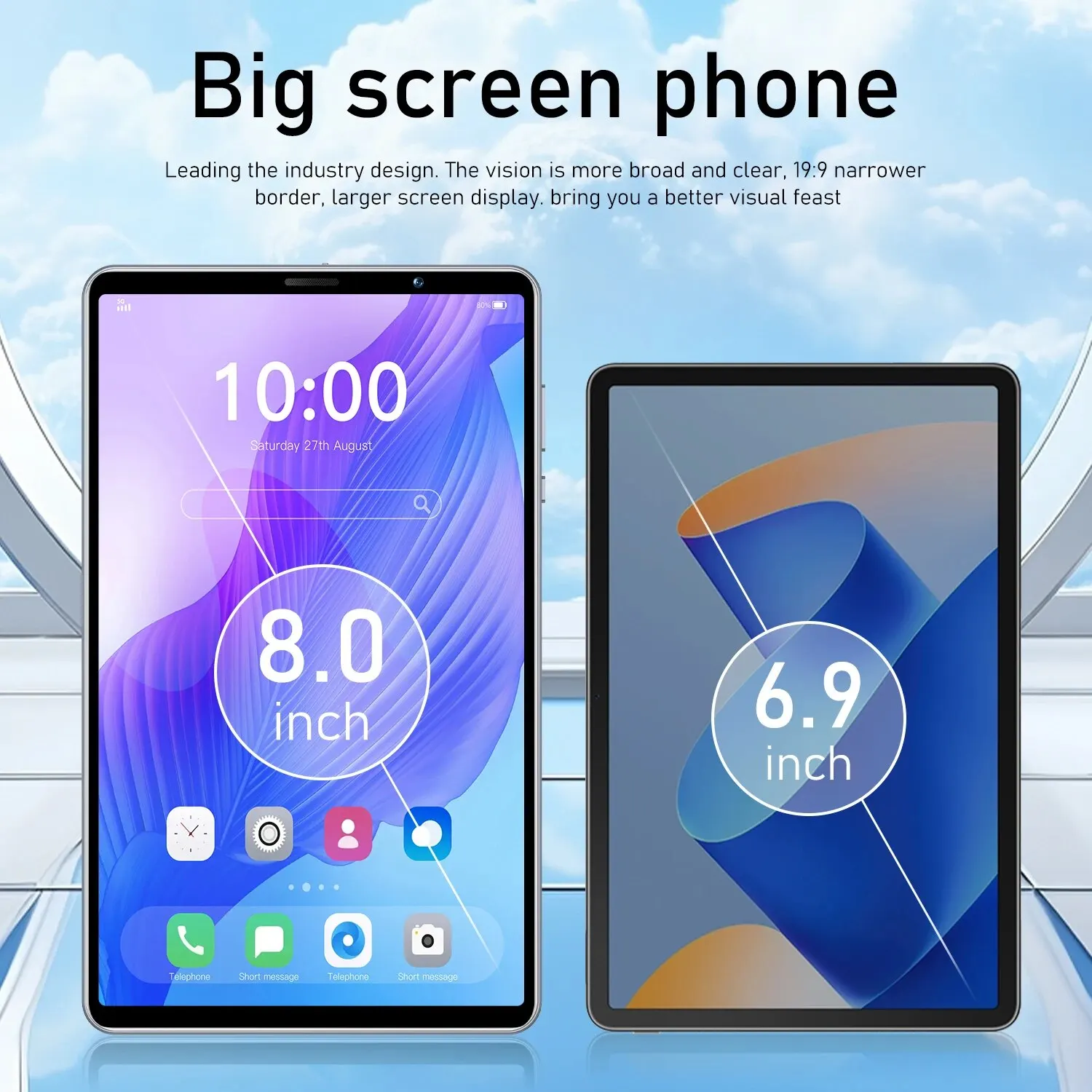 VERYHDSN Original Global Tablette Android 12 HD 8 Inch Tablet Dual SIM ...