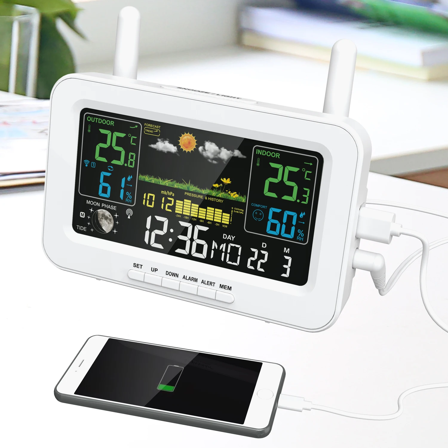Color-Screen-Smart-Weather-Station-USB-Output-Thermometers-and ...