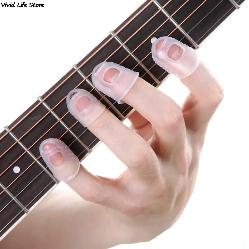 4pcs Silicone Finger Guards Guitar Fingertip Protectors For Ukulele ...