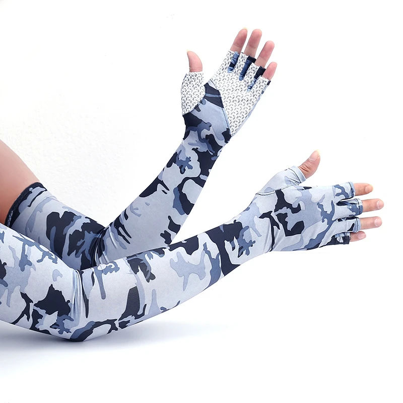 Cycling Sun Protection Five Fingers Sleeves Sports Outdoor Riding Arm ...