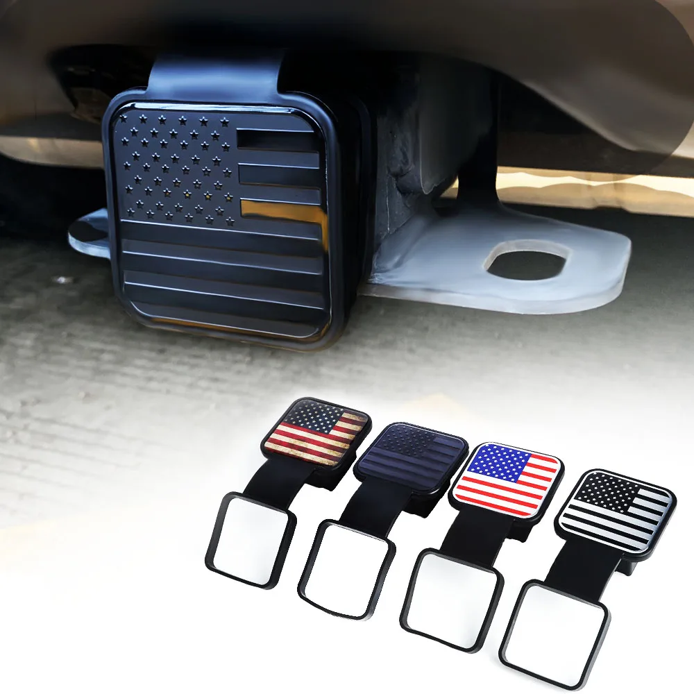 Universal-Trailer-Hitch-Cover-2-Inch-Receiver-Auto-Square-Plug-Tow-Hook ...