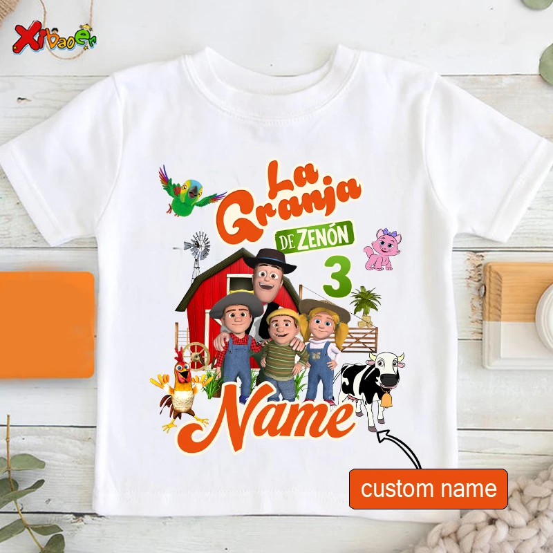 Camiseta de granja de Zenon para niños, camiseta de cumpleaños para ...
