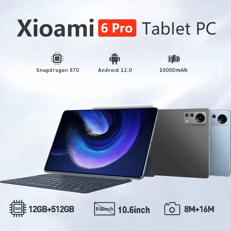 2023-orijinal-Android-12-Tablet-k-resel-ped-6-Pro-Snapdragon-870-512GB ...