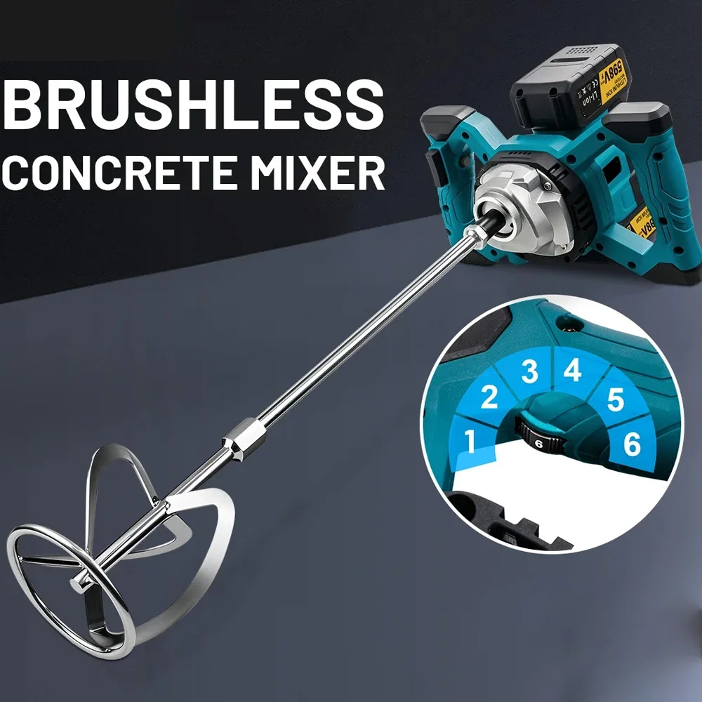 950w Cement Mixer Electric Concrete Mixer Adjustable Speed Handheld ...