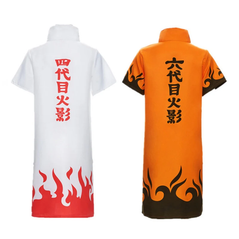 Anime Hokage Cosplay Cloak 4Th And 6Th Наруто Shippuden Costume Uzumaki ...