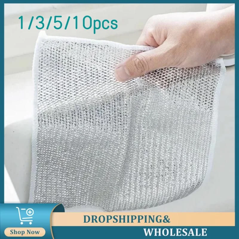 1-3-5-10pcs-Mesh-Cleaning-Cloth-Metal-Wire-Universal-Sink-Faucet-Stain ...