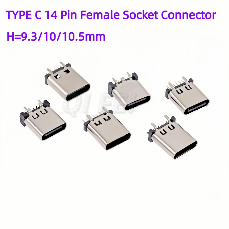 5 Stück TYP C 14 Pin Buchse Stecker SMT DIP Vertikal 180 ...