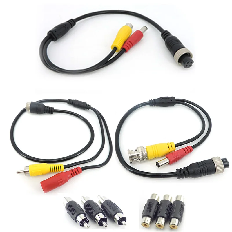 4Pin M12 GX12 Aviation Head Male/Female to RCA DC male Female connector ...