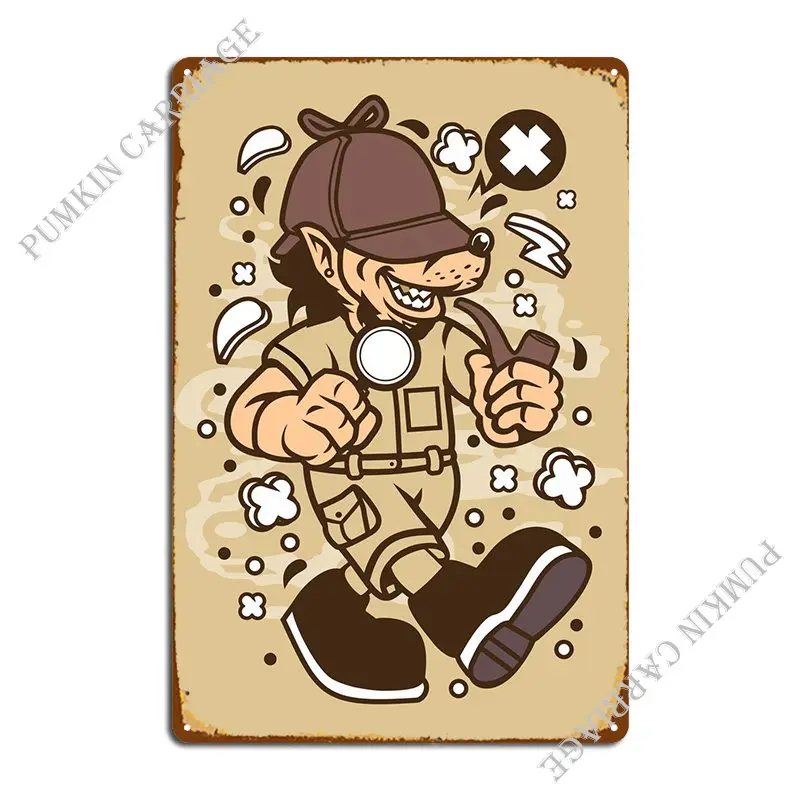 Wolf-Detective-Metal-Signs-Home-Printing-Wall-Plaque-Plaques-Tin-Sign ...