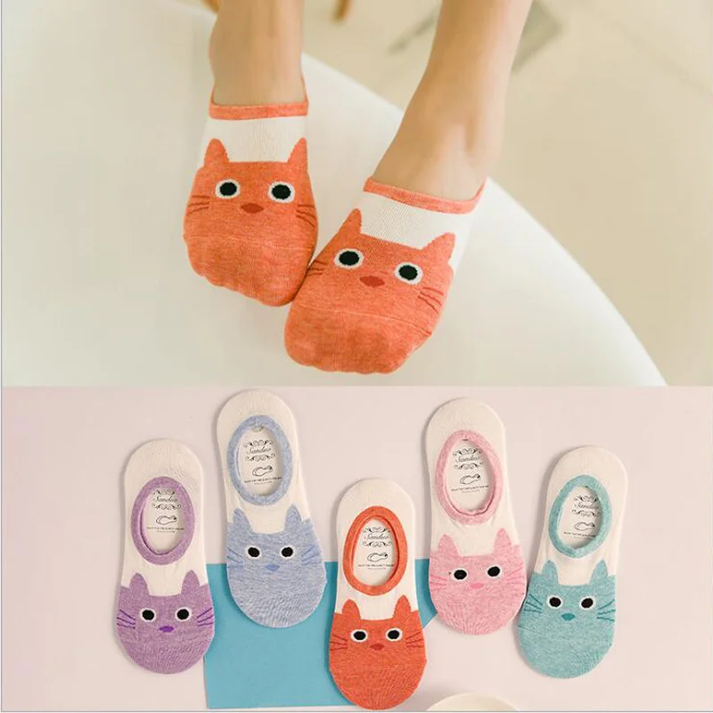CAT-Warm-comfortable-cotton-bamboo-fiber-girl-women-s-socks-ankle-low ...