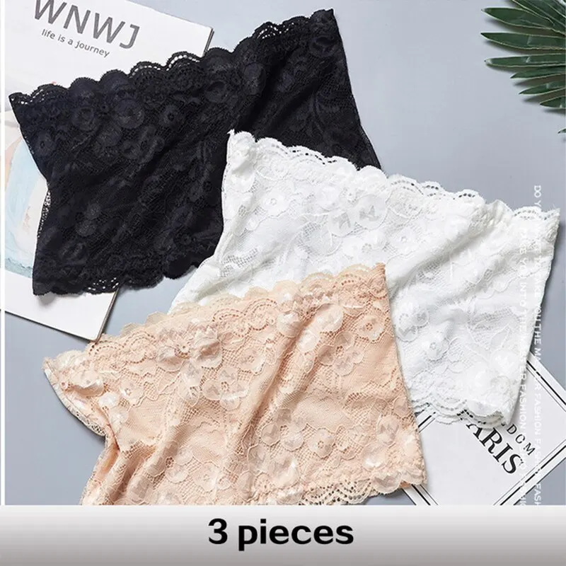3-Piece-Set-Of-Chest-Wraps-Women-Summer-Lace-Strapless-Tops-For-Female ...