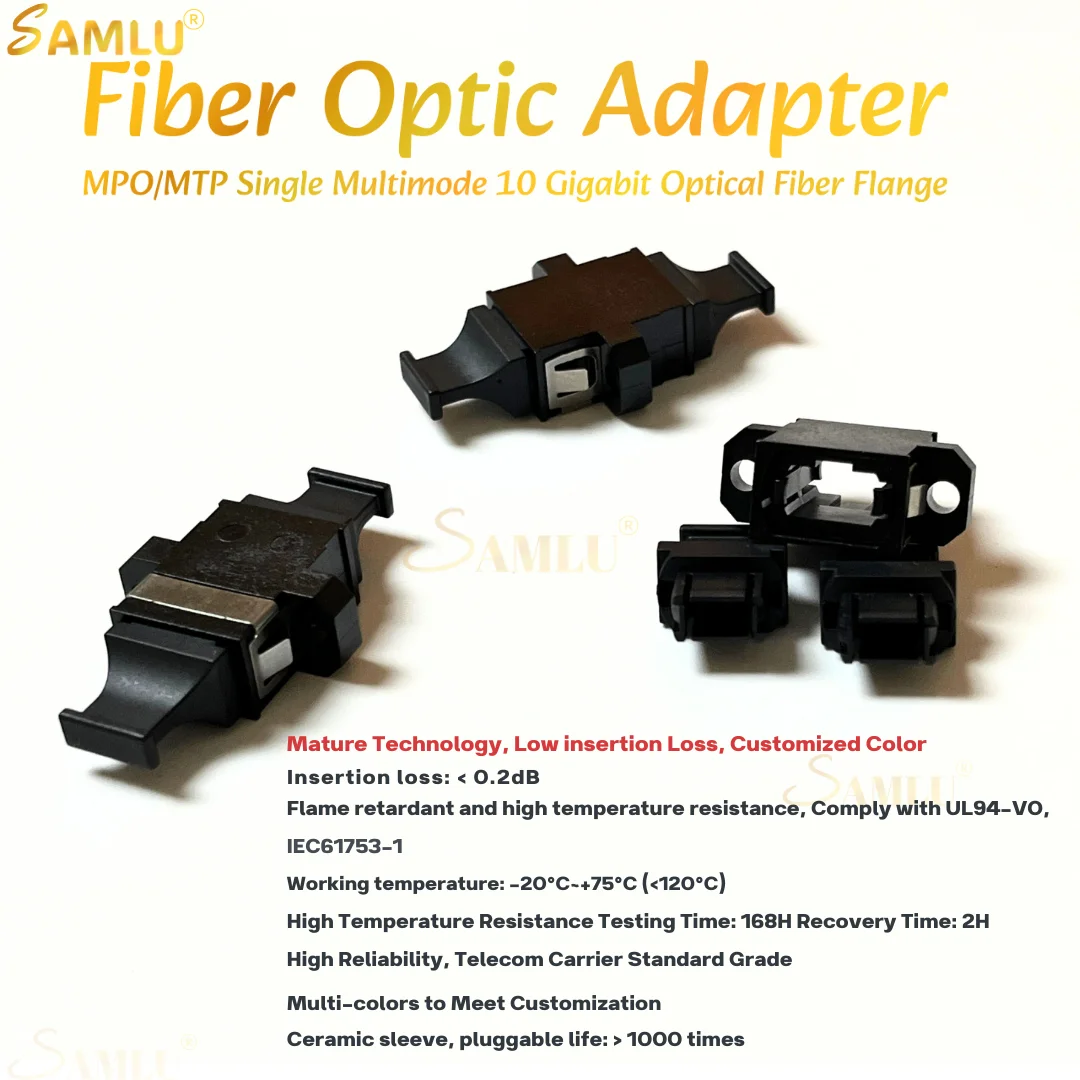 10pcs-Lot-Mpo-mtp-Single-Multimode-10-Gigabit-Optical-Fiber-Flange ...