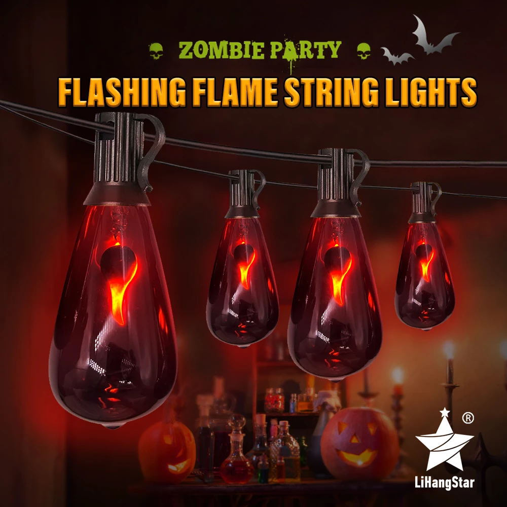 LED-Christmas-Flame-Light-String-with-Tail-Plug-Flashing-Flame ...
