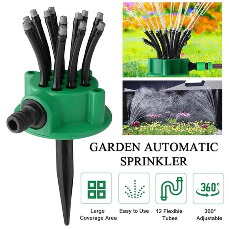 360-Degree-Rotating-Automatic-Garden-Lawn-Sprinklers-Water-System-Quick ...