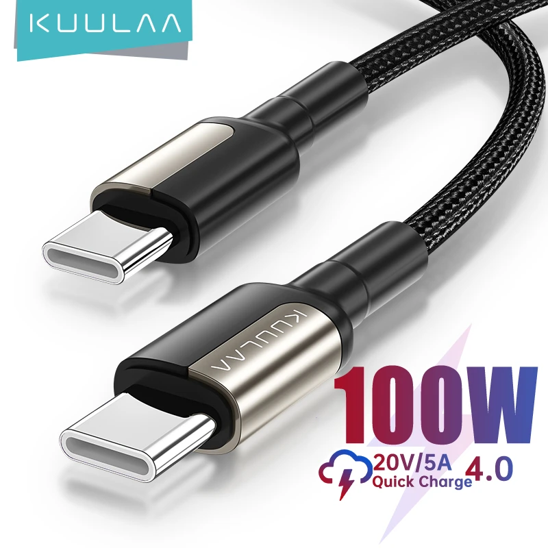 Kuulaa Usb C To Usb Type C Cable Qc Pd 100w For Xiaomi Mi 10 9 Redmi ...
