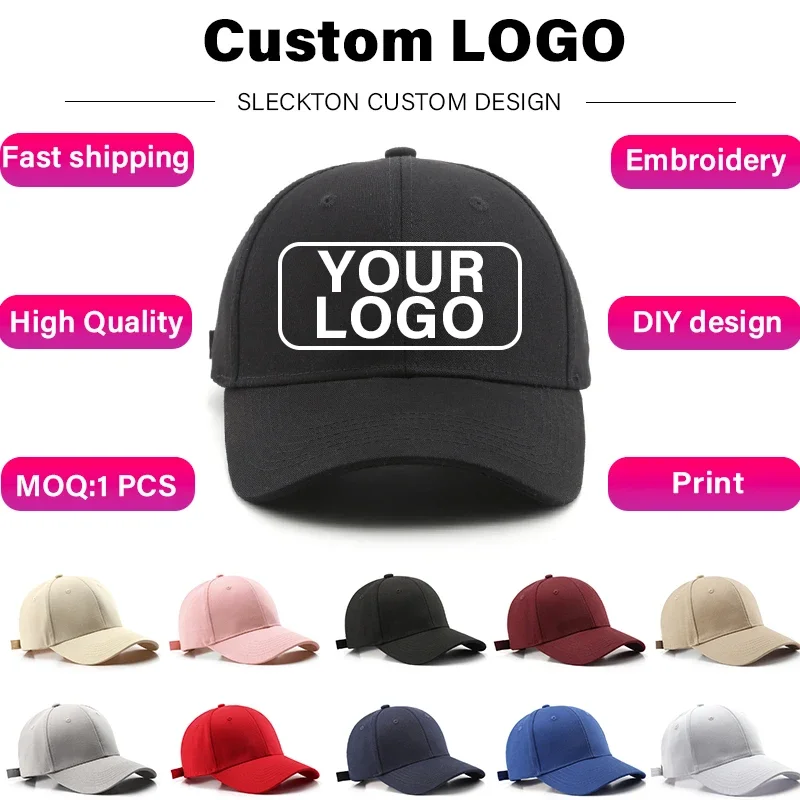 SLECKTON-Custom-LOGO-Baseball-Cap-for-Women-and-Men-Fashion-DIY-Letter ...