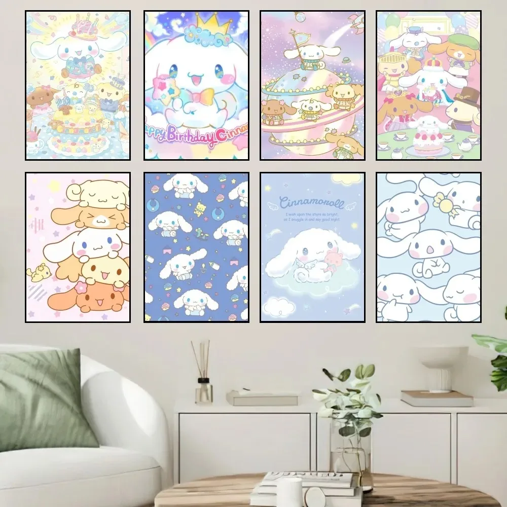 MINISO-Sanrio-Cute-Cinnamoroll-Poster-Prints-Wall-Painting-Bedroom ...