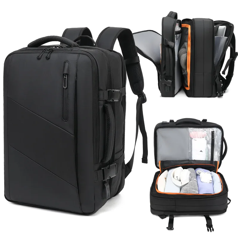 Expandable Multi Compartment Travel Backpack USB Charging Port 180 ...