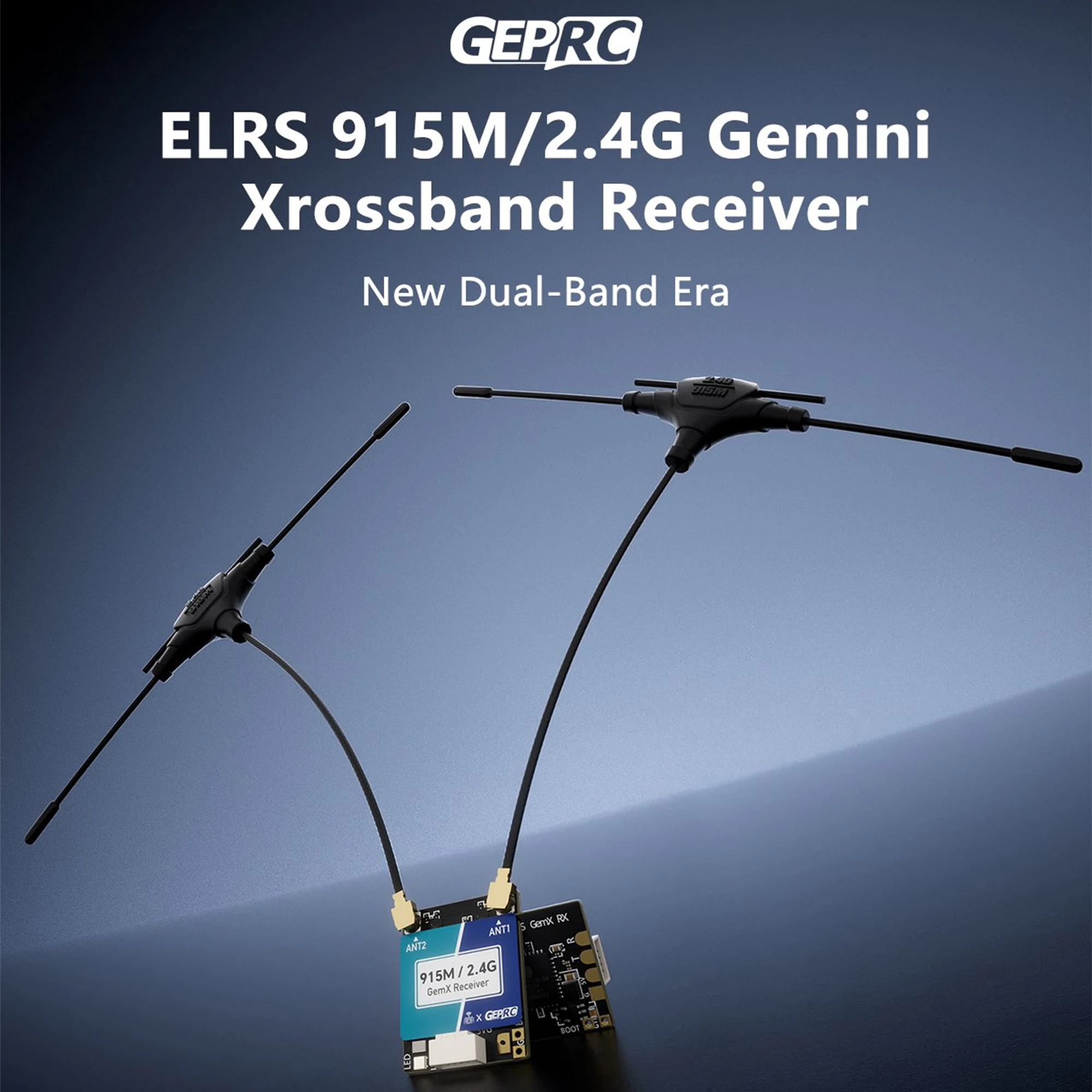 GEPRC ELRS RX 915Mhz 2.4Ghz Dual-band Gemini Xrossband ExpressLRS ELRS ...