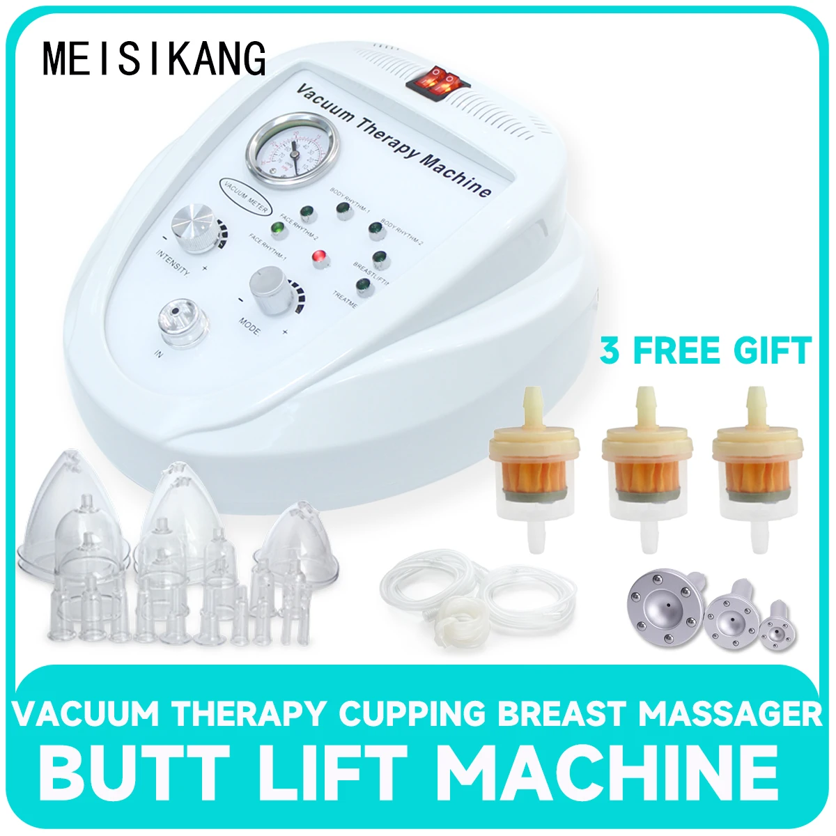 Meisikang Body For Massager Shaper Vacuum Suction Breast Cup Therapy ...