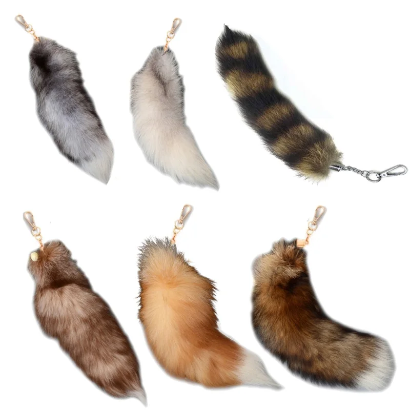 Cute-Animal-Tail-Keychain-Personalized-Fur-Pendant-Key-Chain-Bags-Charm ...