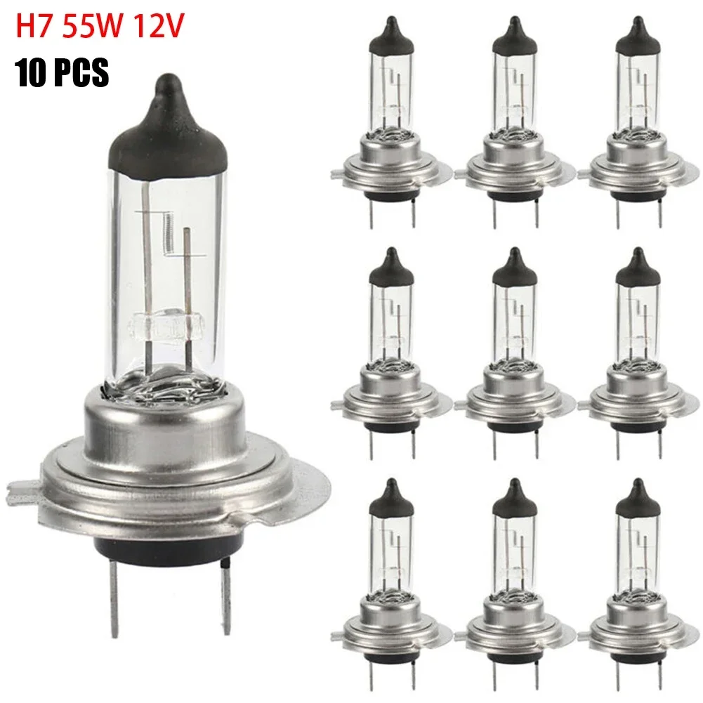 10PCS-H7-55W-12V-6000K-Halogen-Headlight-Bulb-Super-Bright-Warm-White ...