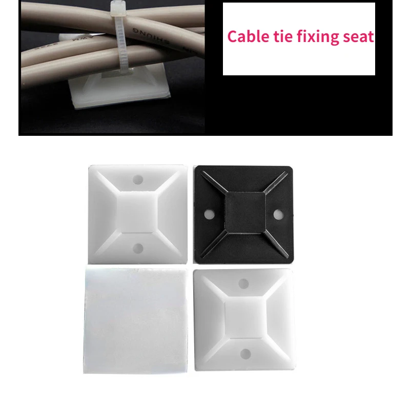 Alhesive-Cable-Fixer-Cable-Tie-Mounting-Base-Fixer-Removable-Self ...