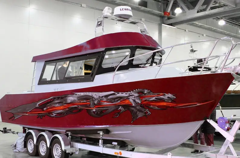 3D Dragons Boat Wrap, Tribal Watercraft Vinyl Decal, Tribal Boat ...